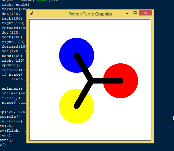 Simple Spinner App using Turtle in Python Free Source Code | SourceCodester